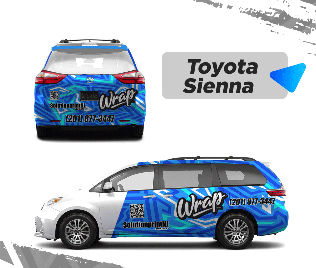 VAN SIENNA TOYOTA COMBOS WRAPS GRAPHICS – SOLUTIONPRINT LLC