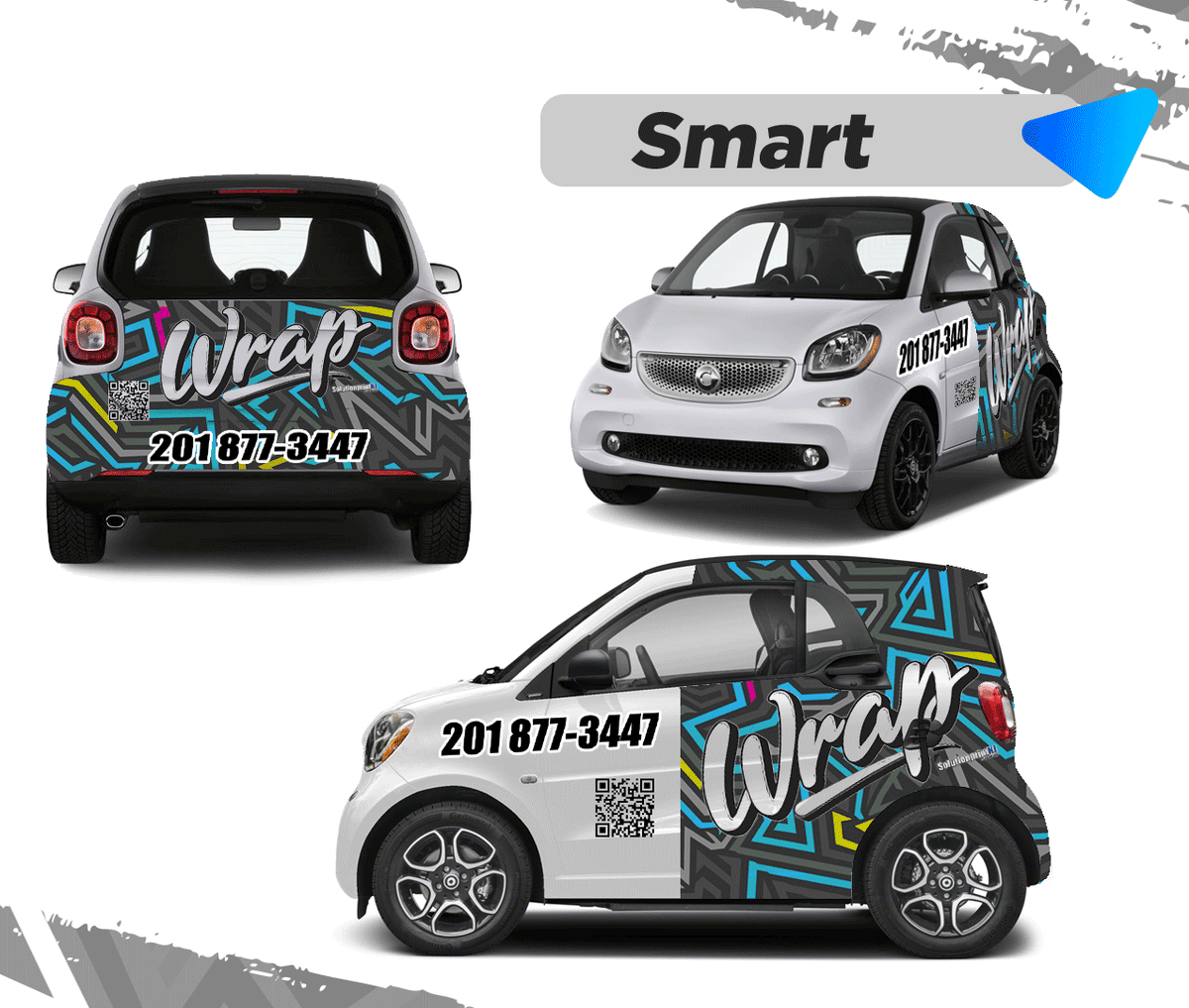 SMART CAR / COMMERCIAL VINYL WRAP – SOLUTIONPRINT LLC