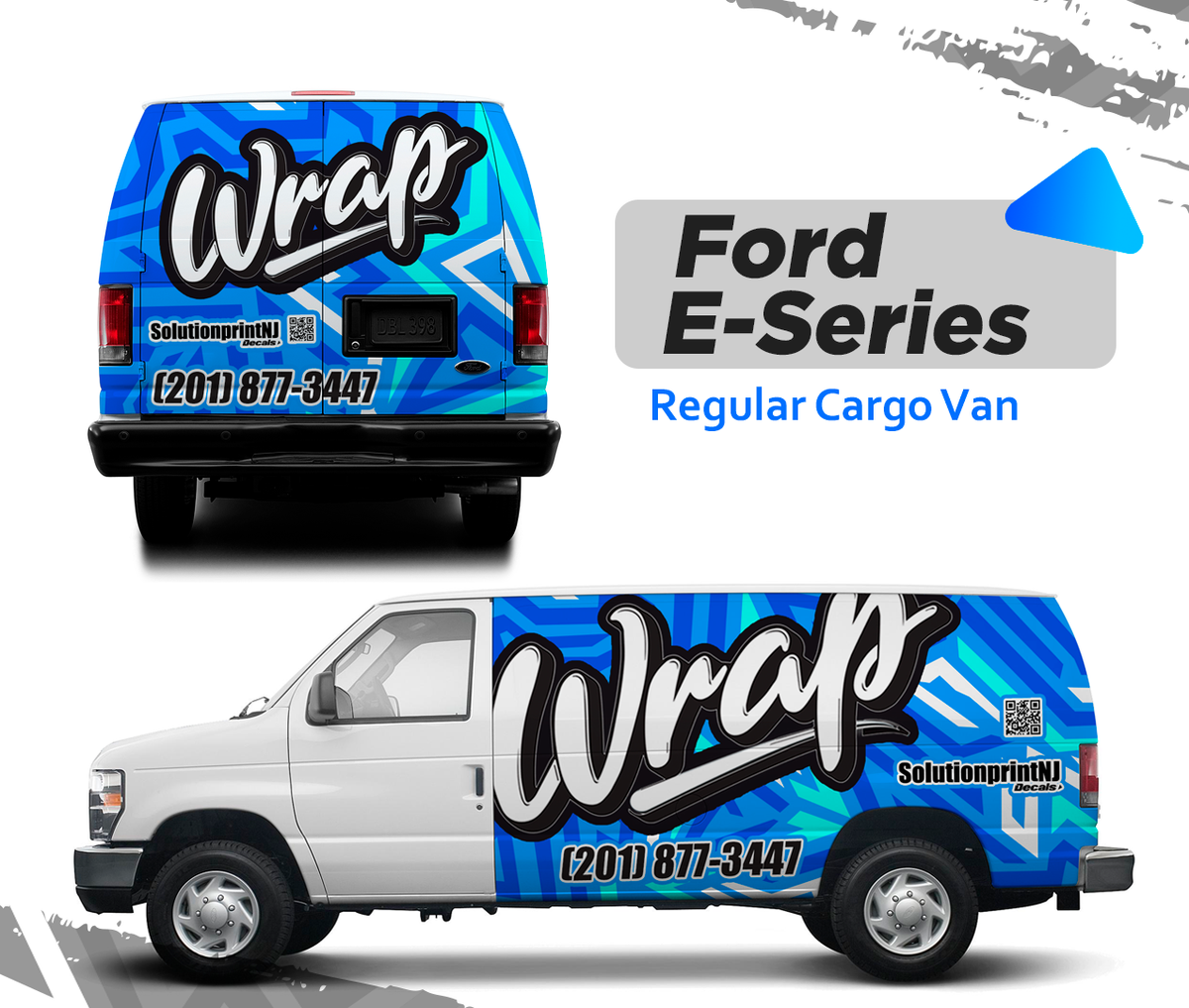 FORD SERIES-E CARGO VAN COMBOS WRAP – SOLUTIONPRINT LLC